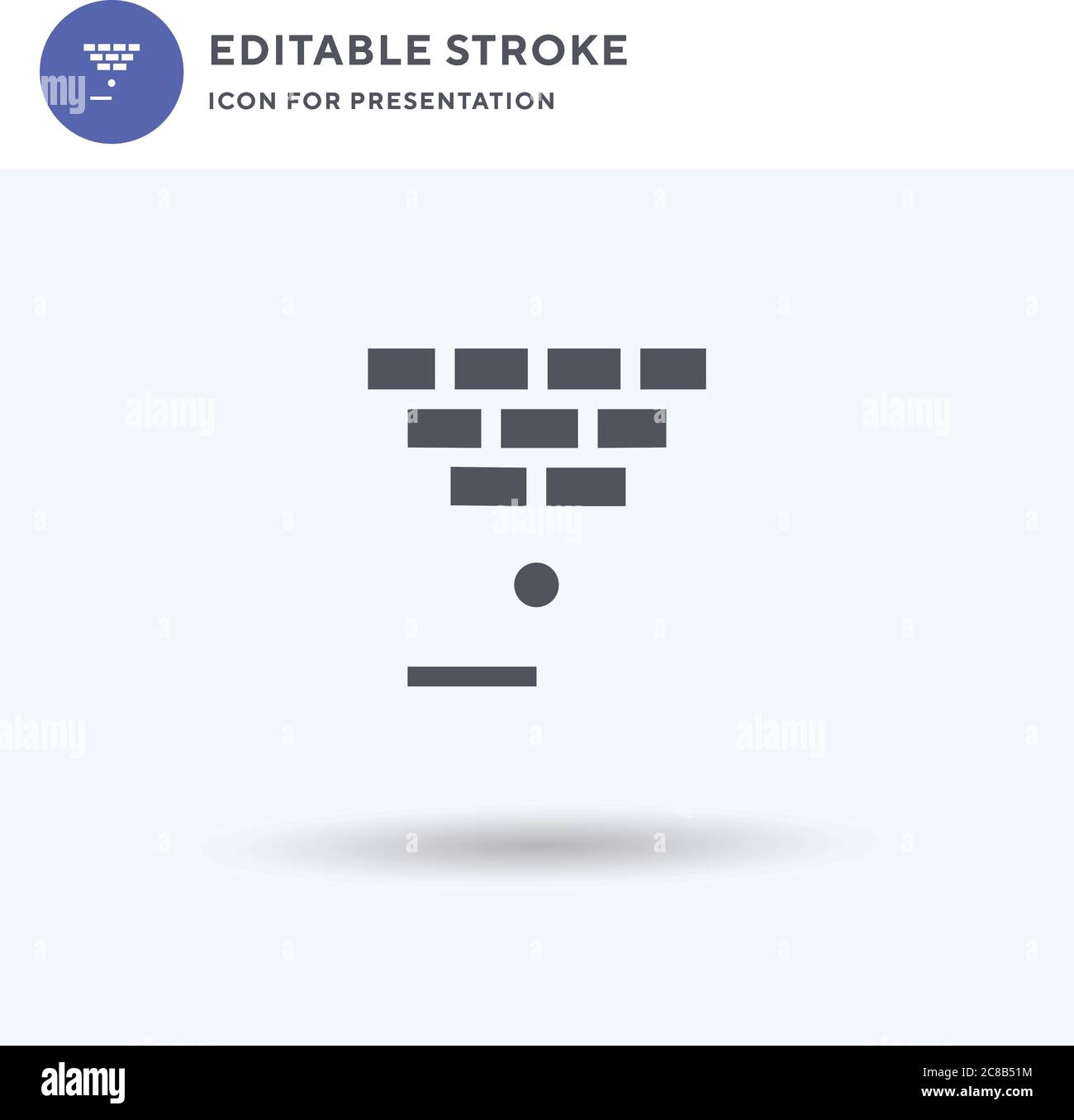 Brick Breaker icon vector, filled flat sign, solid pictogram isolated ...