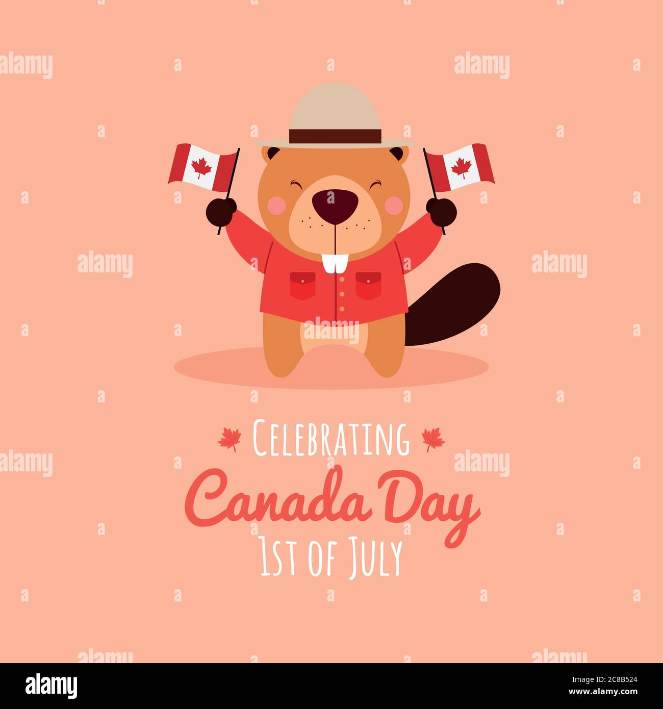 Canada day beaver celebration hi-res stock photography and images - Alamy