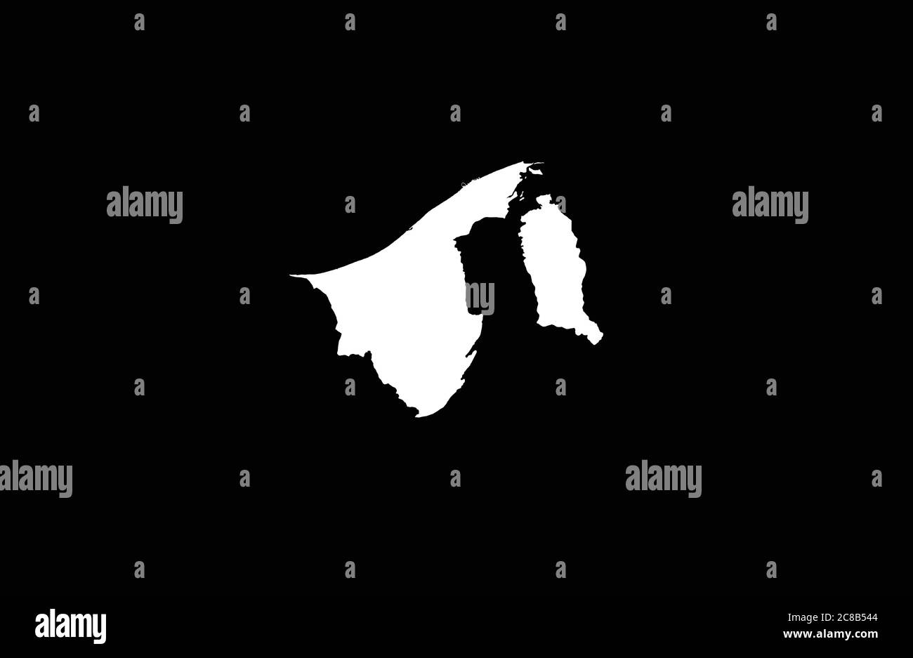 Brunei map simple border Stock Vector Images - Alamy