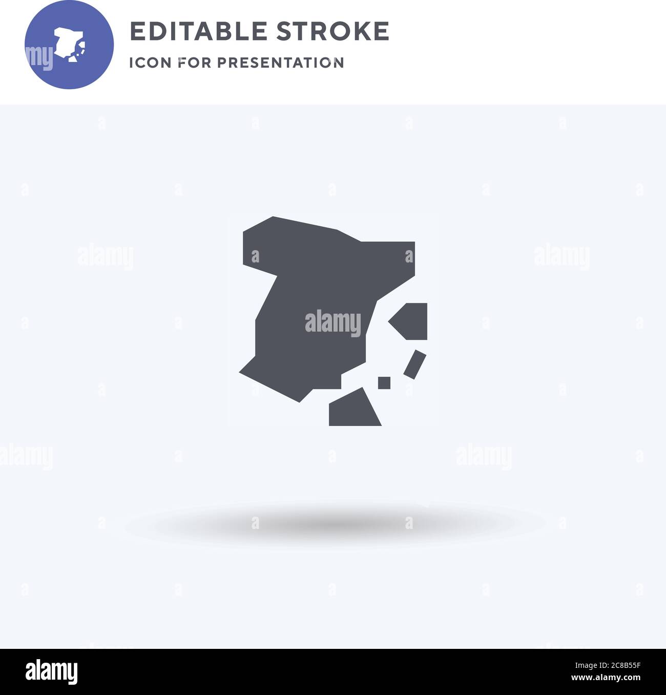 Spain icon vector, filled flat sign, solid pictogram isolated on white ...