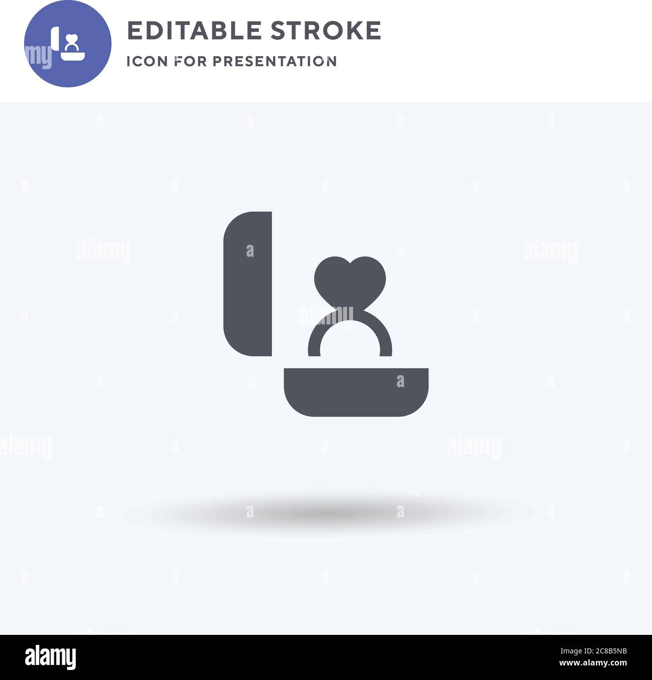 Engagement icon vector, filled flat sign, solid pictogram isolated on ...