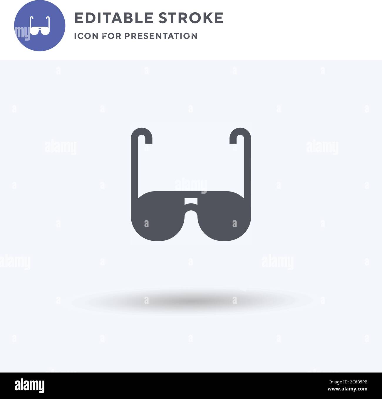 Sunglasses icon vector, filled flat sign, solid pictogram isolated on ...