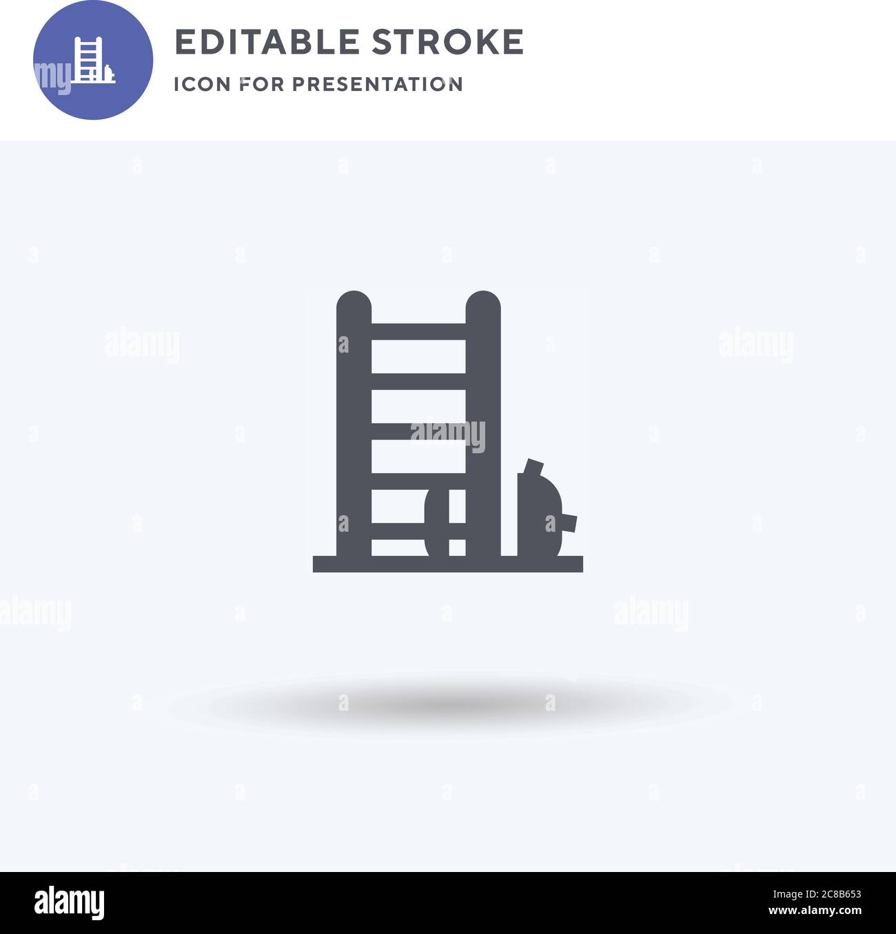 Ladder icon vector, filled flat sign, solid pictogram isolated on white ...