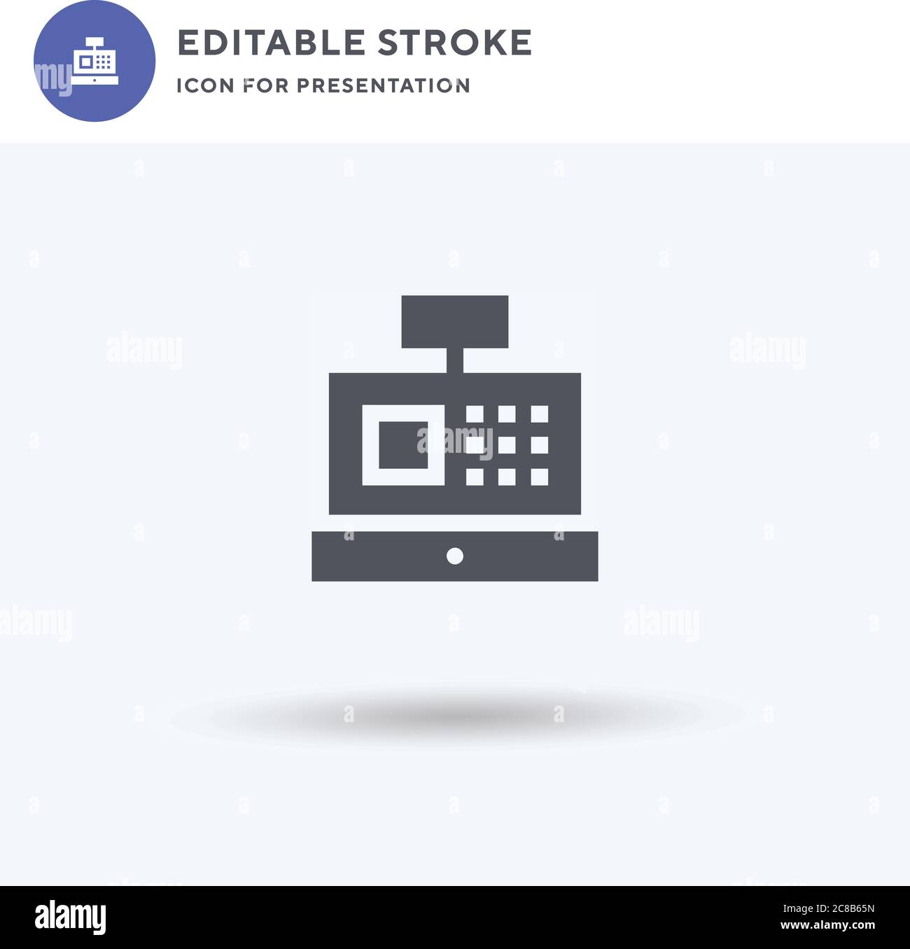 Cashier icon vector, filled flat sign, solid pictogram isolated on ...