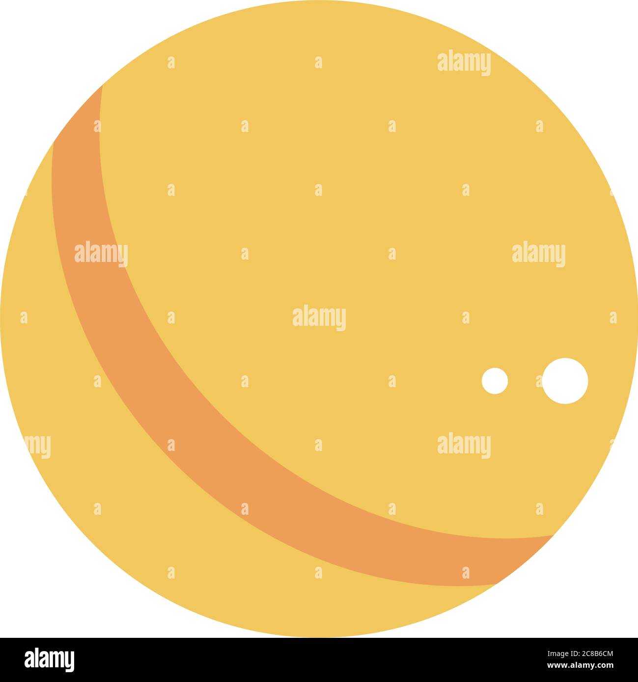 yellow ball toy object for small children to play, flat style cartoon ...