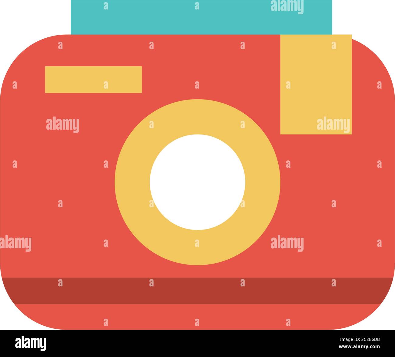 camera toy object for small children to play, flat style cartoon vector ...