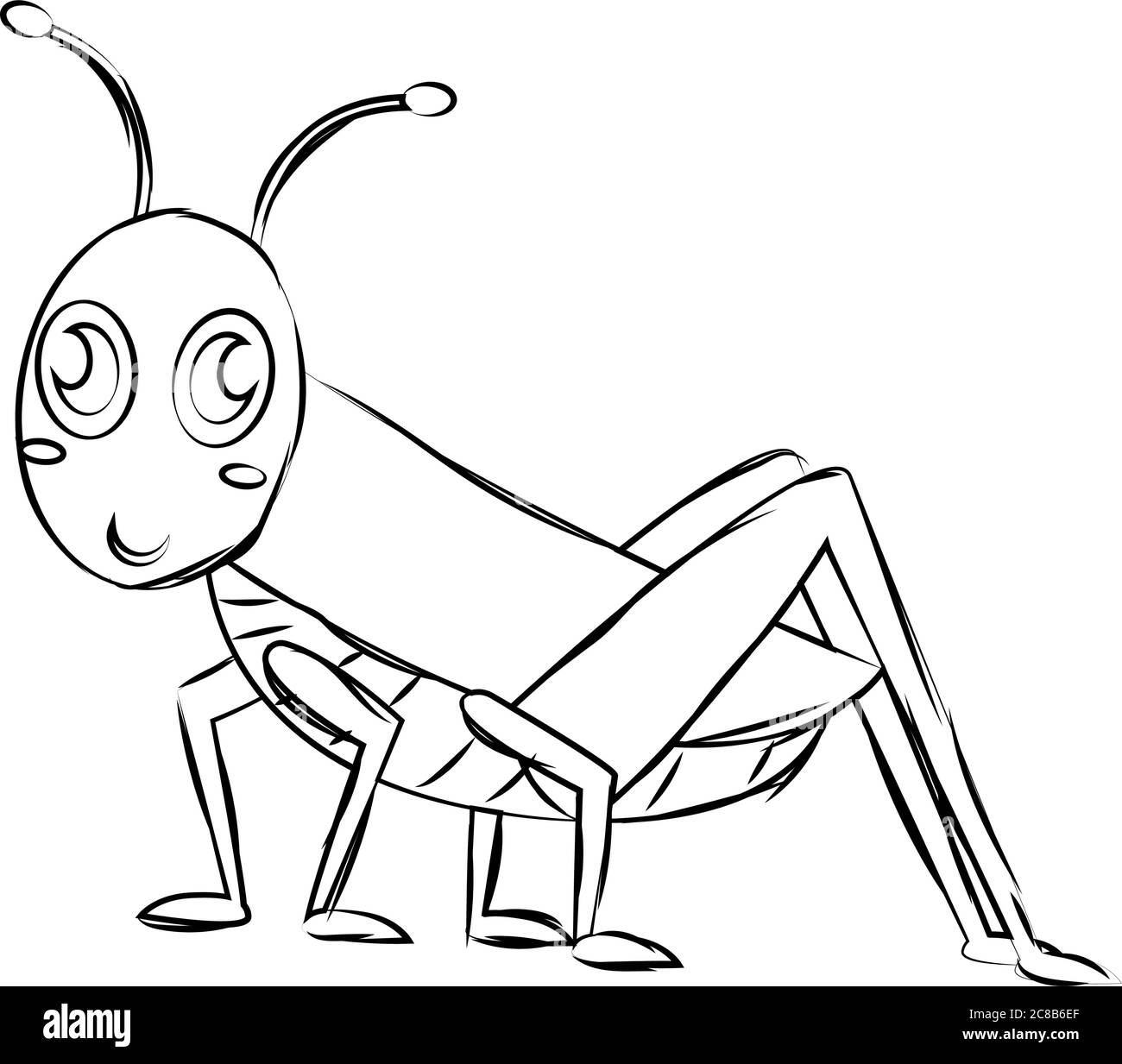 Cricket Insect Clip Art Black And White