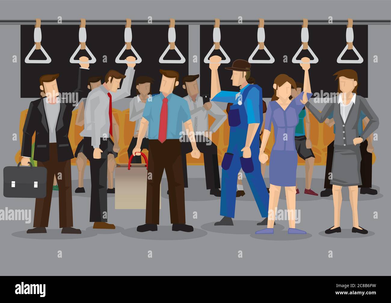 Crowded seats Stock Vector Images - Alamy