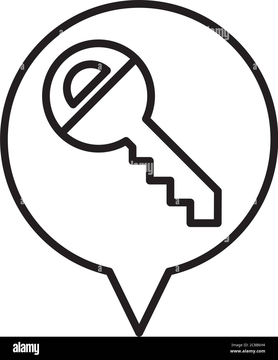 parking key transport line style icon design vector illustration Stock ...