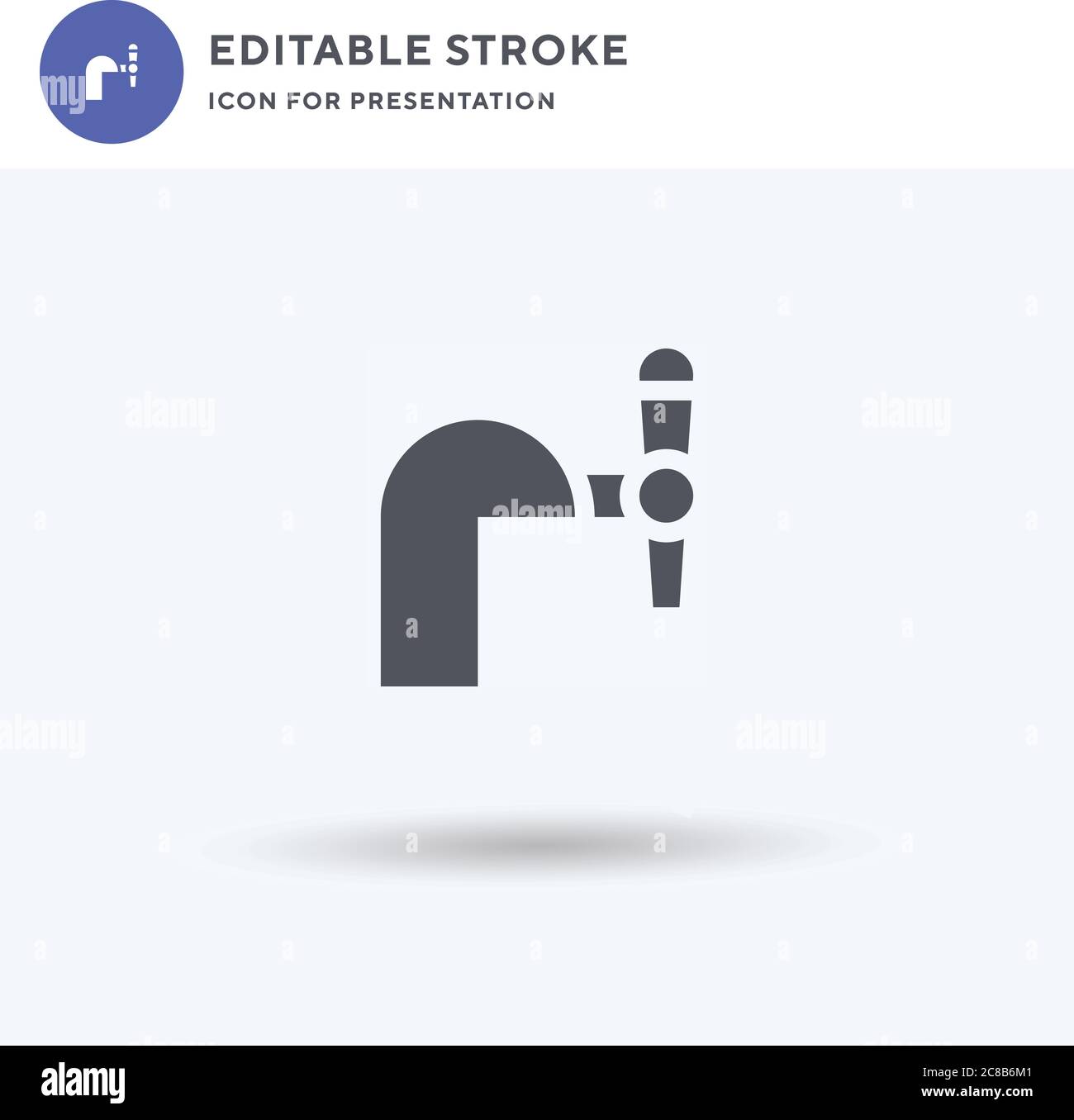 Beer Tap icon vector, filled flat sign, solid pictogram isolated on ...