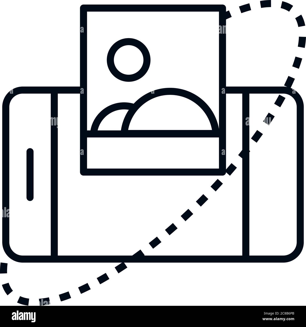 360 degree view smartphone photo linear style icon design vector ...