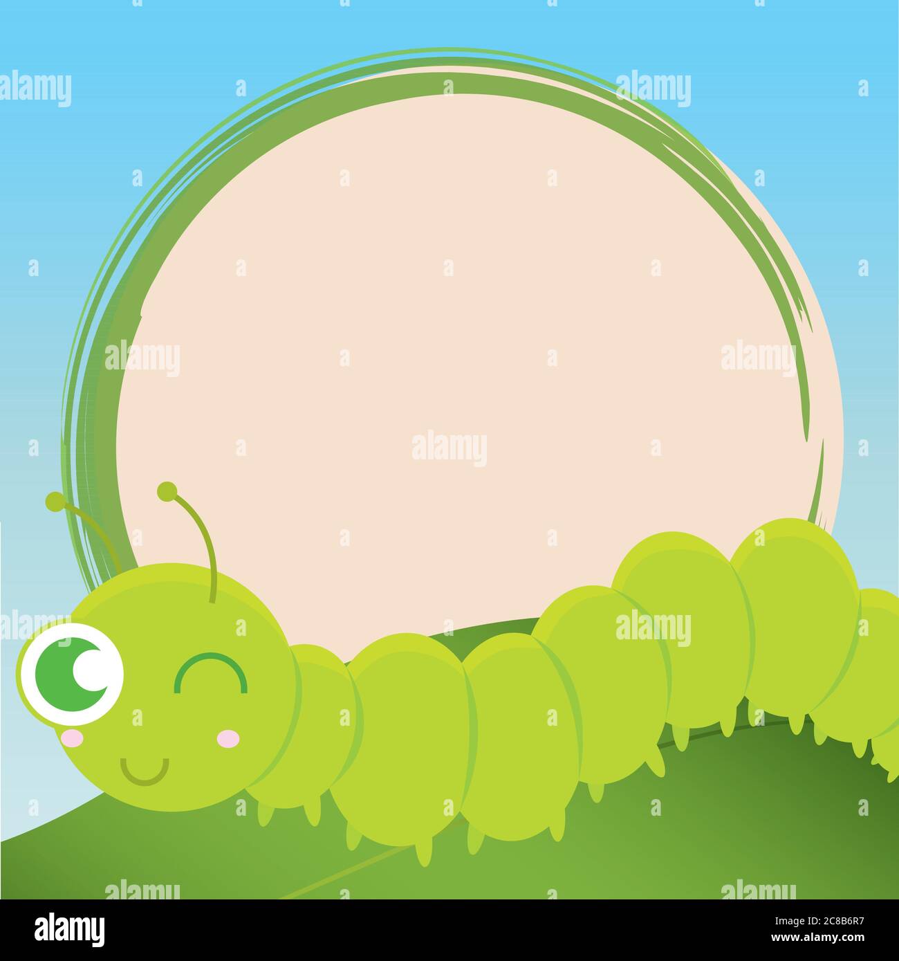 Cute worm cartoon Stock Vector Image & Art - Alamy