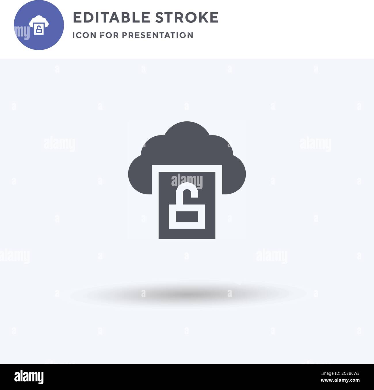 Unlocked icon vector, filled flat sign, solid pictogram isolated on ...