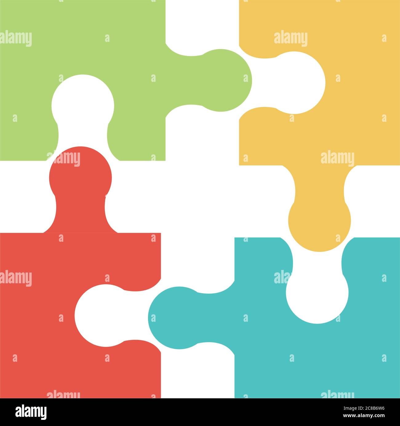 puzzles pieces toy object for small children to play, flat style ...