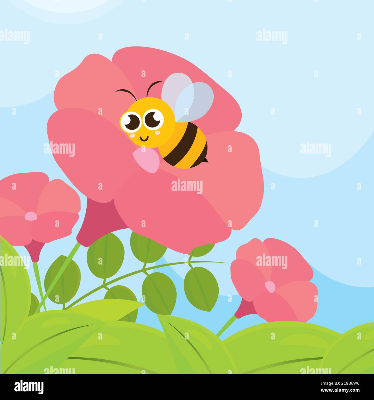 Cute bees cartoon Stock Vector Image & Art - Alamy