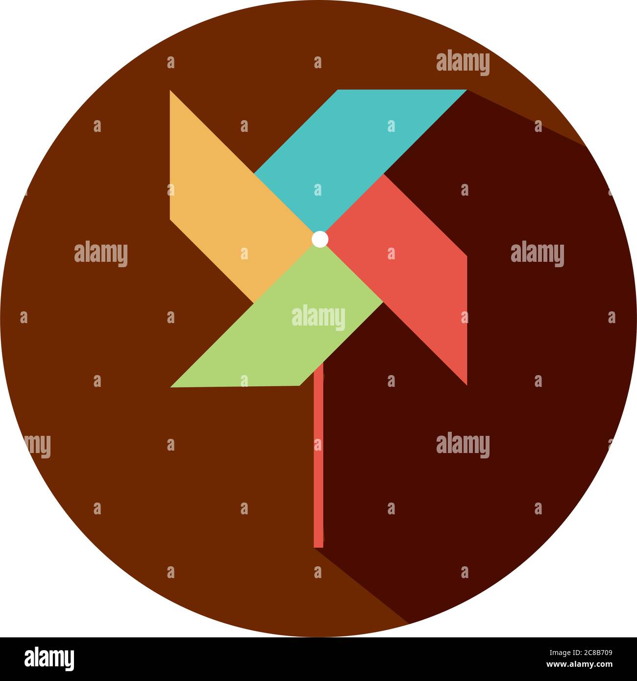 windmill in stick toy object for small children to play, block and flat ...