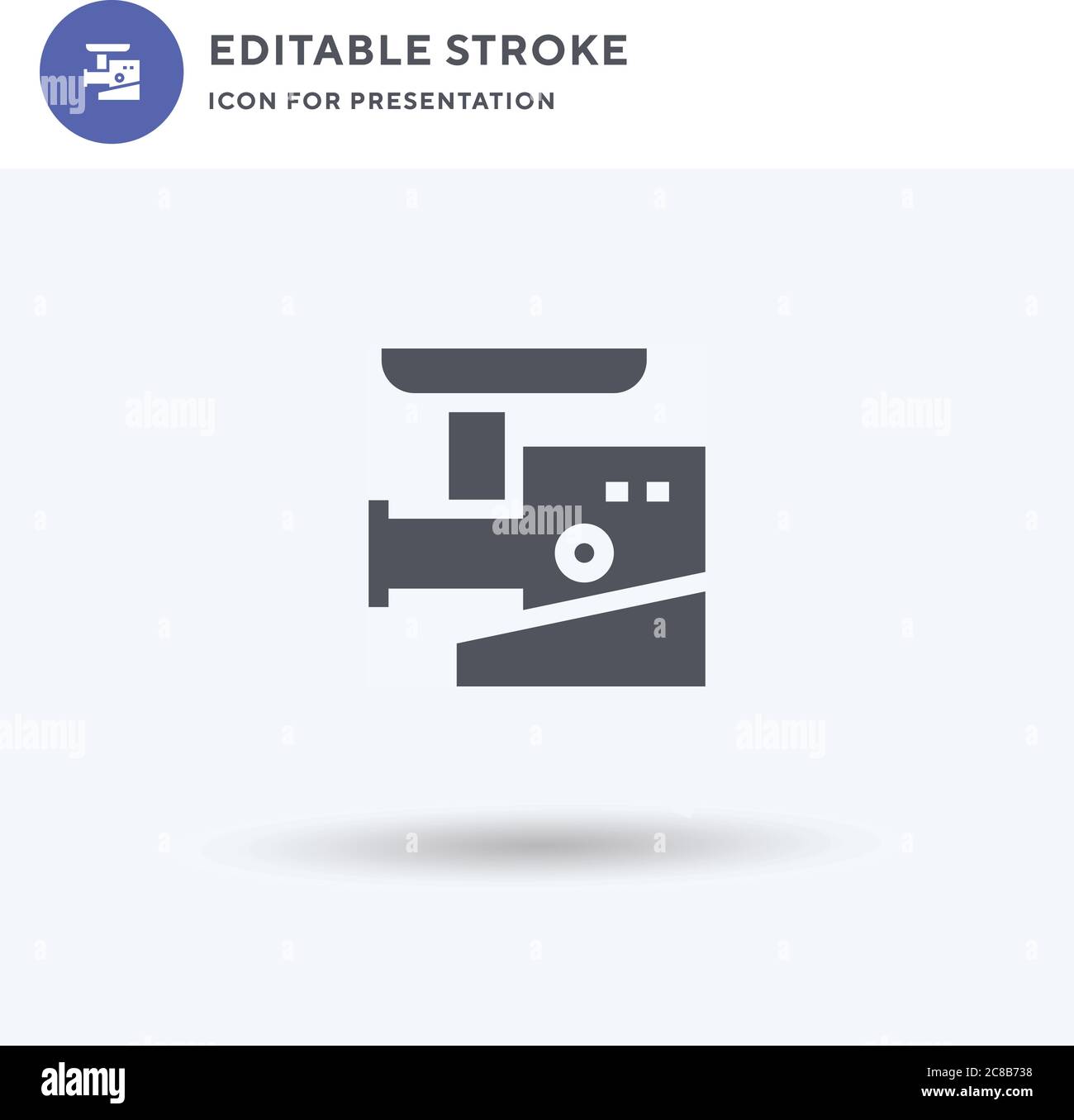 Meat Grinder icon vector, filled flat sign, solid pictogram isolated on ...