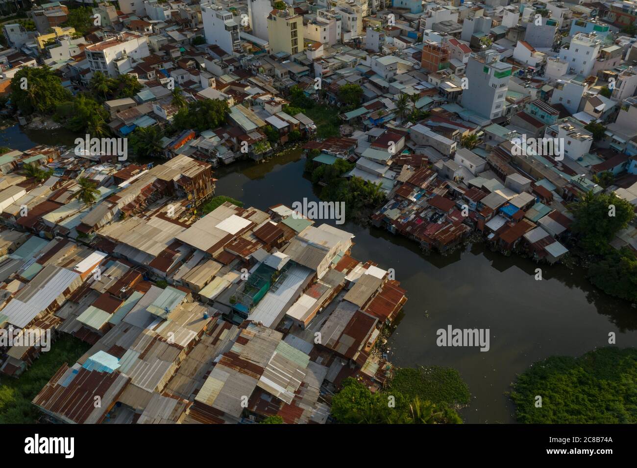 interesting old residential and business area of Saigon, Vietnam ...