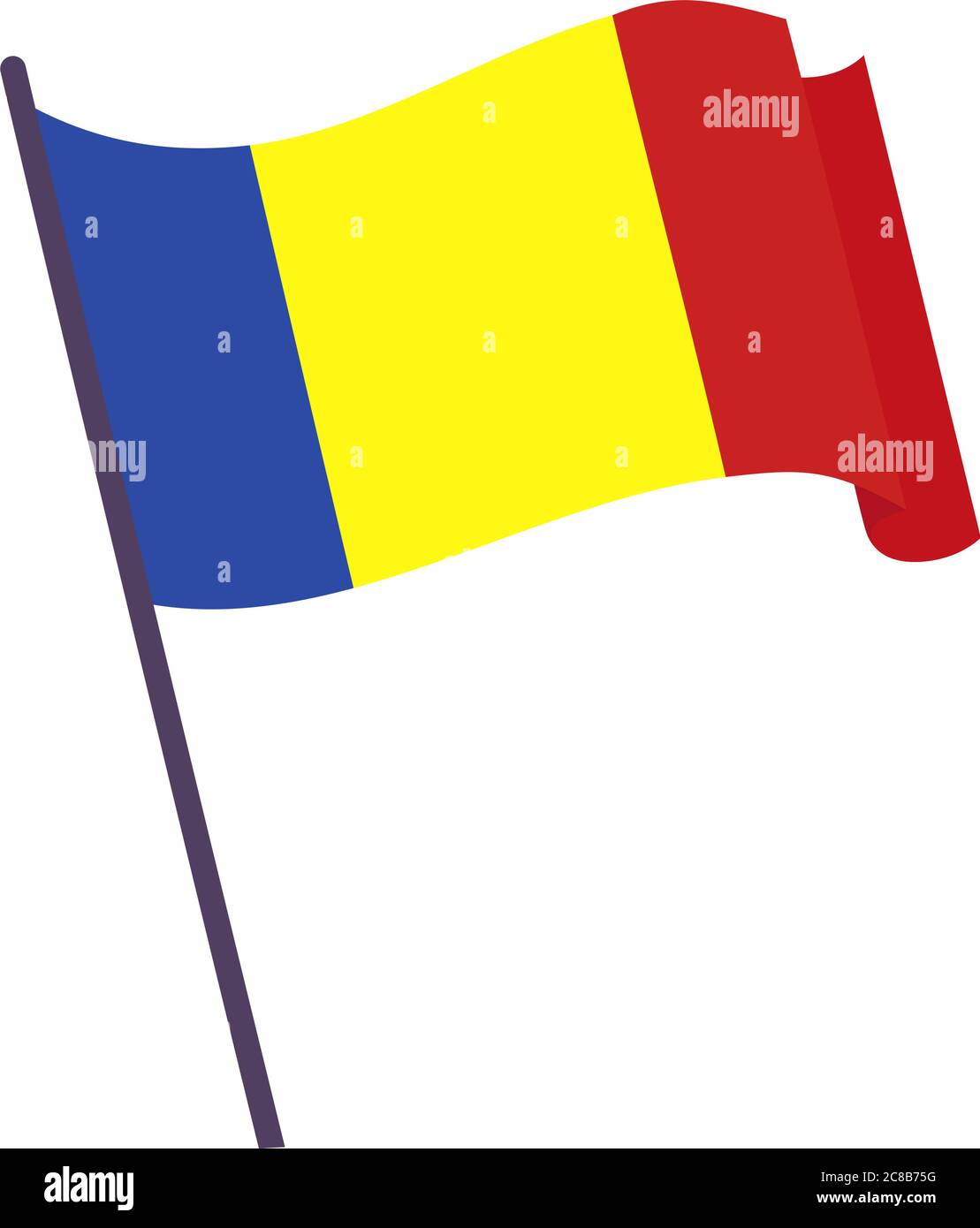 Waving flag of Romania Stock Vector Image & Art - Alamy