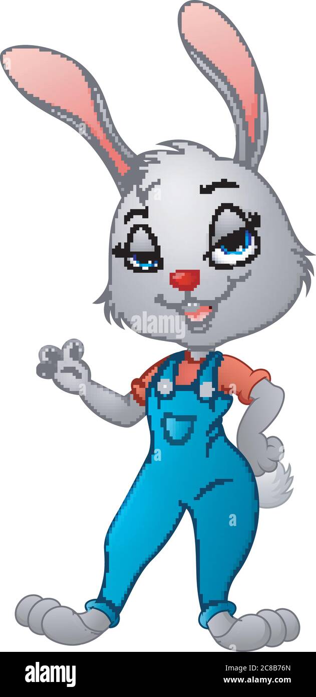Illustration of Cartoon bunny presenting Stock Vector Image & Art - Alamy