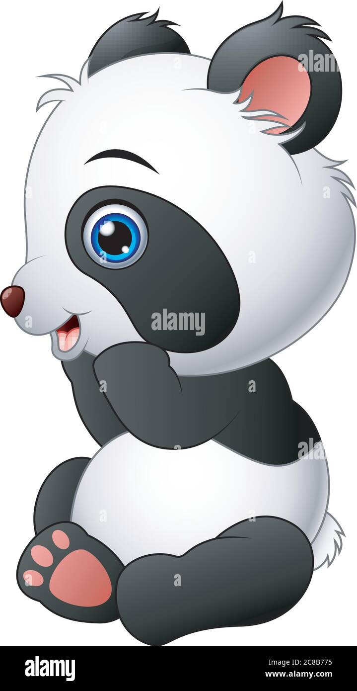 Cartoon baby sitting panda hi-res stock photography and images - Alamy