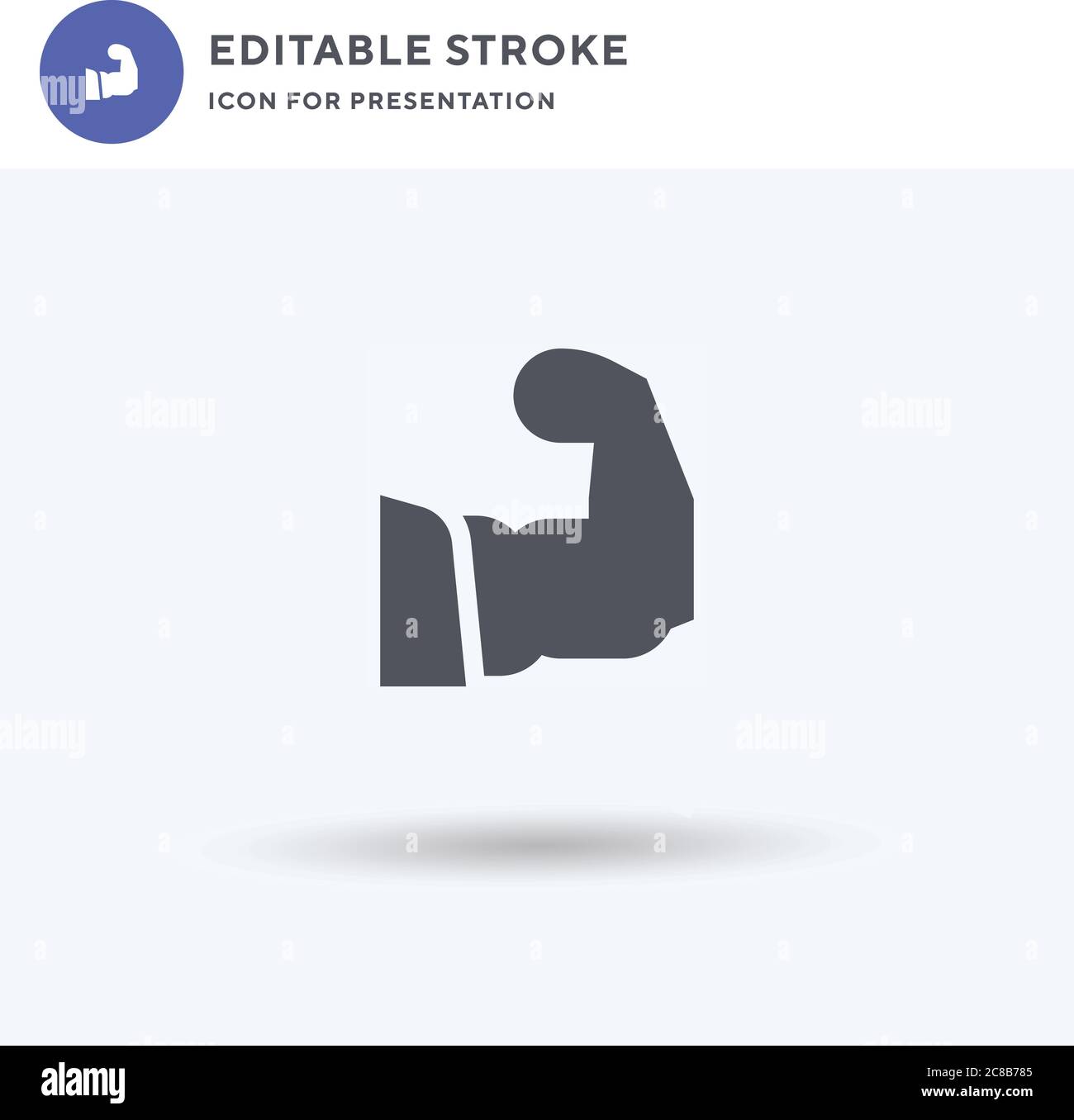 Strength icon vector, filled flat sign, solid pictogram isolated on ...