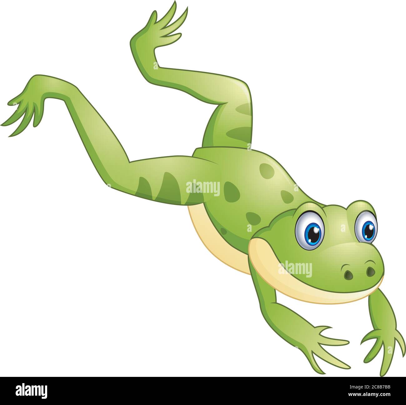 illustration of Cute frog cartoon leaping Stock Vector Image & Art - Alamy