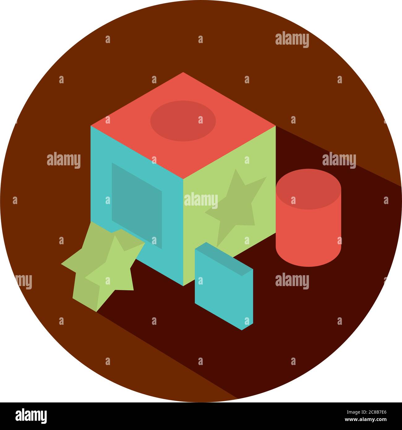 cube with geometric figures figures toy object for small children to ...