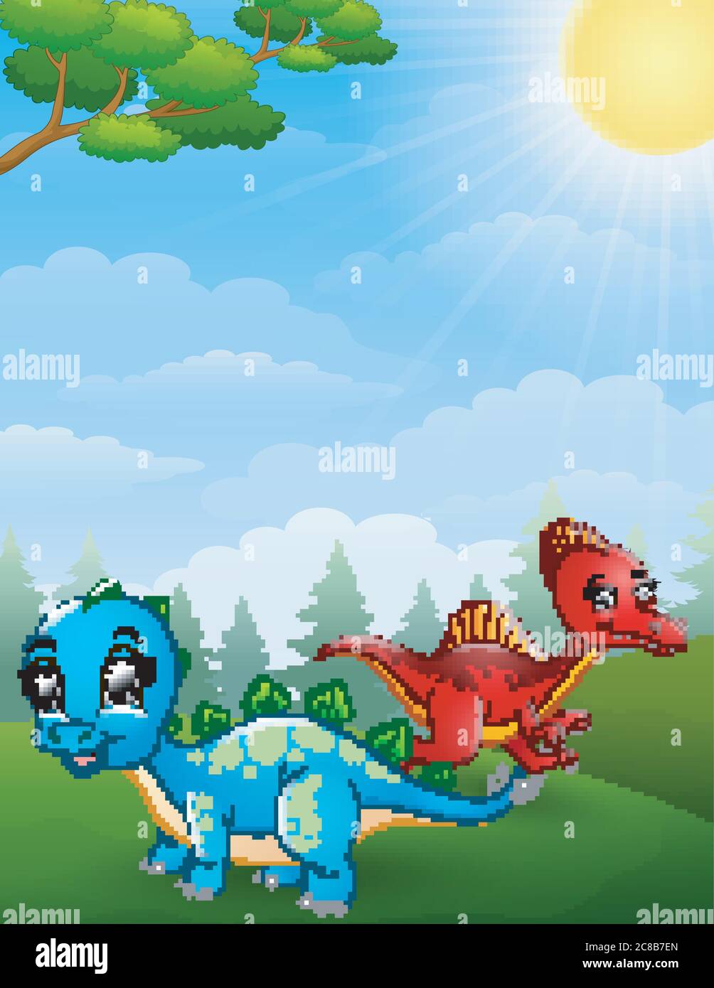 Dinosaurs cartoon hi-res stock photography and images - Alamy