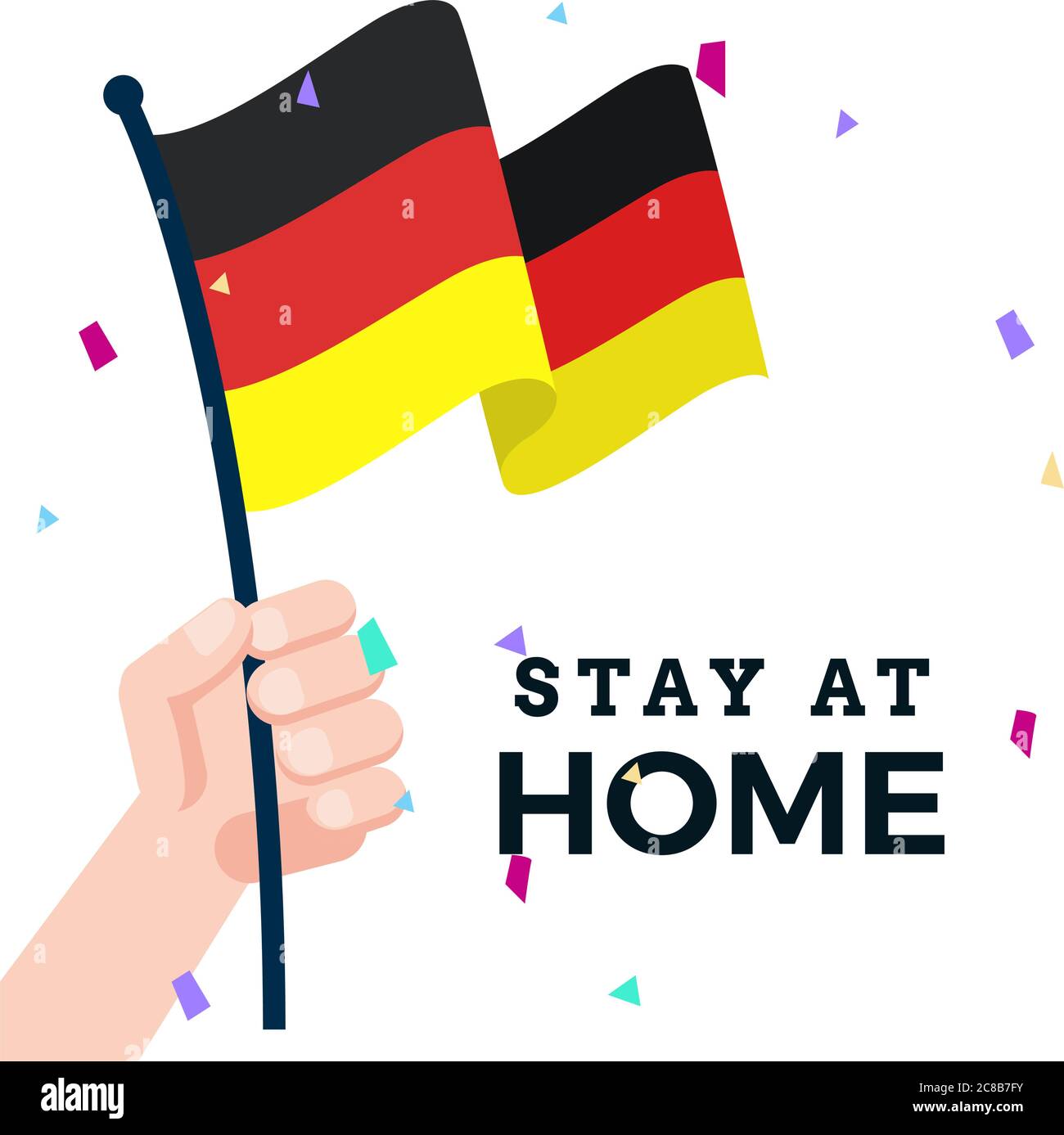 Waving flag of Germany Stock Vector Image & Art - Alamy