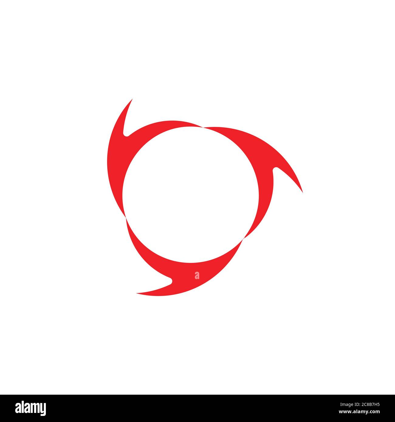 circle curves arrows rotation design logo vector Stock Vector Image ...