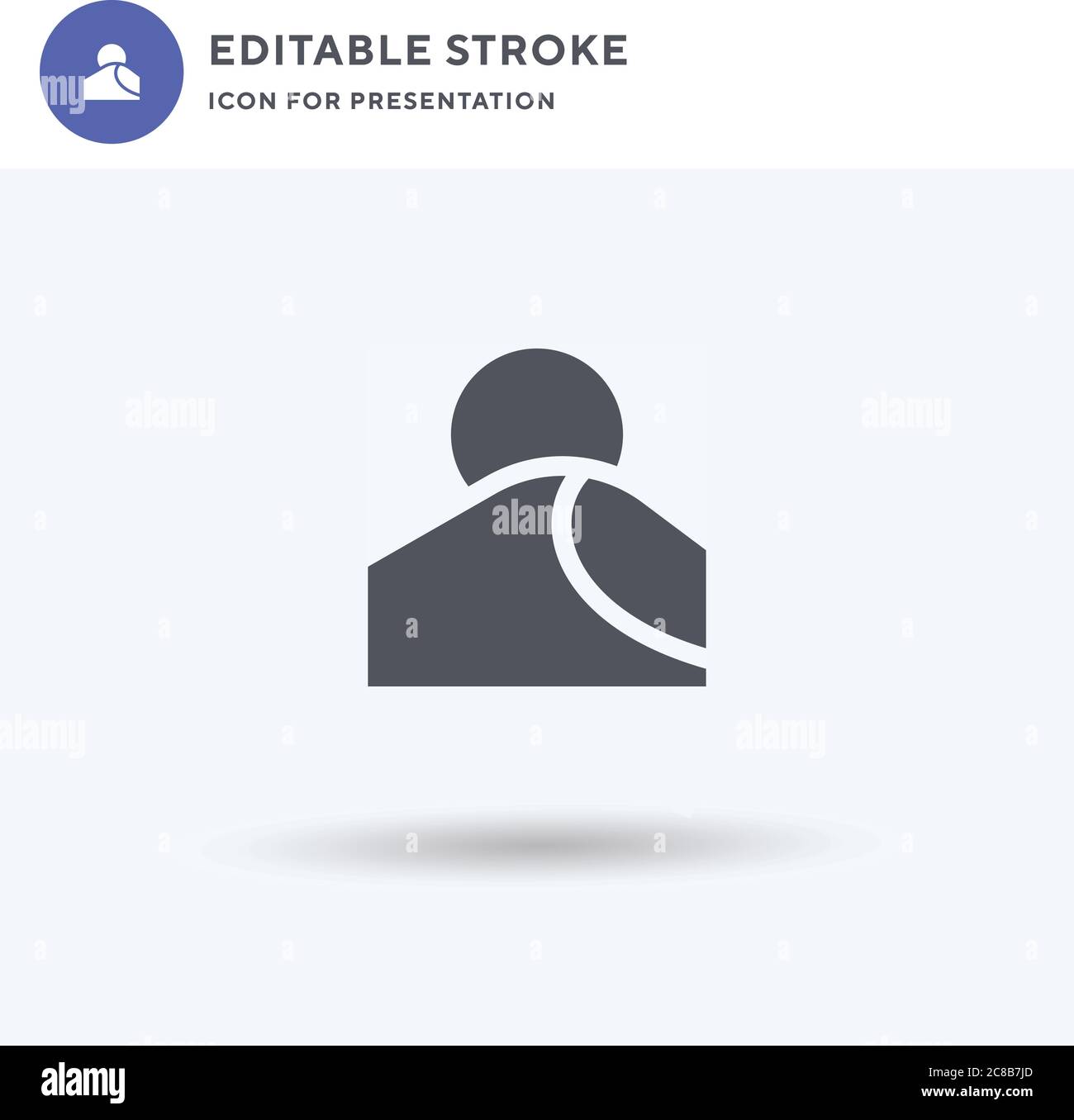 Dune icon vector, filled flat sign, solid pictogram isolated on white ...