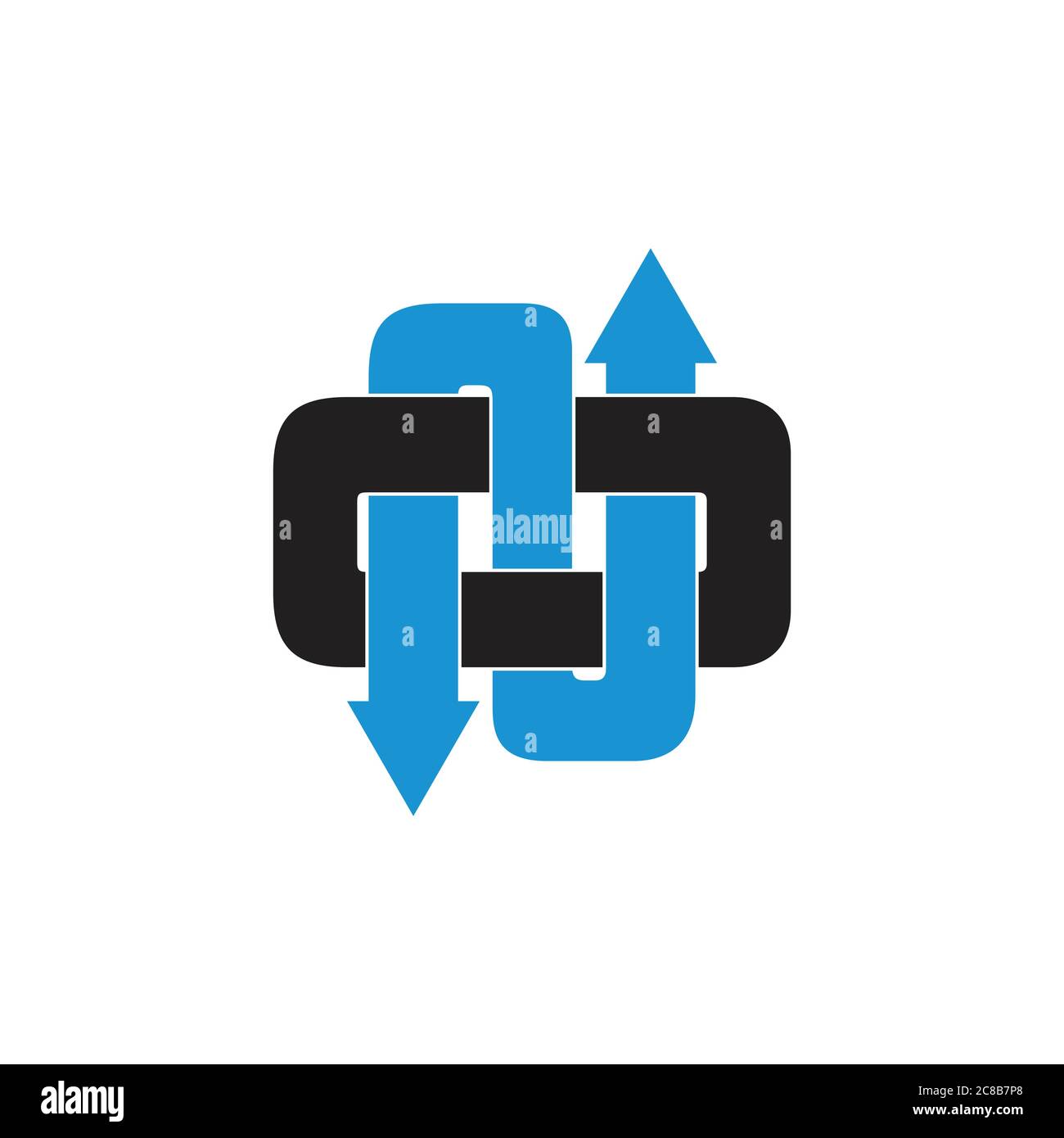 letter on simple overlapping line logo vector Stock Vector Image & Art ...