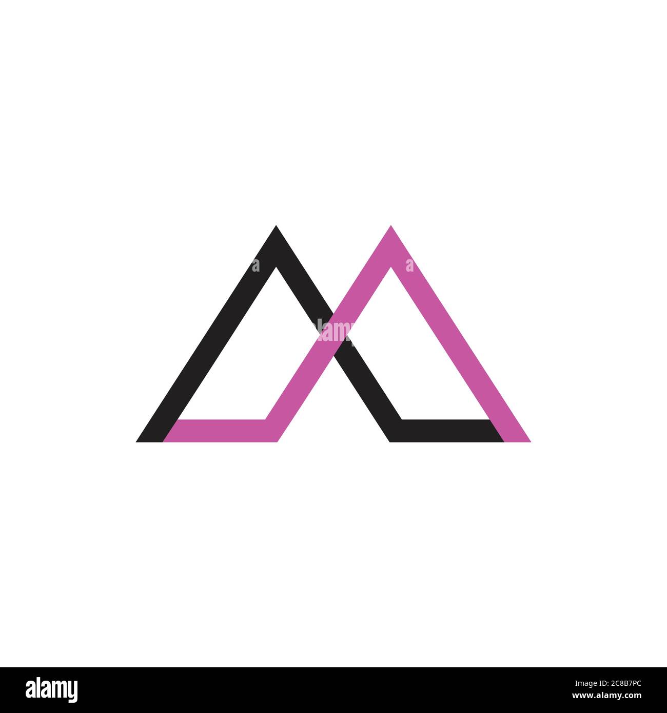 letter m infinity line geometric logo vector Stock Vector Image & Art ...