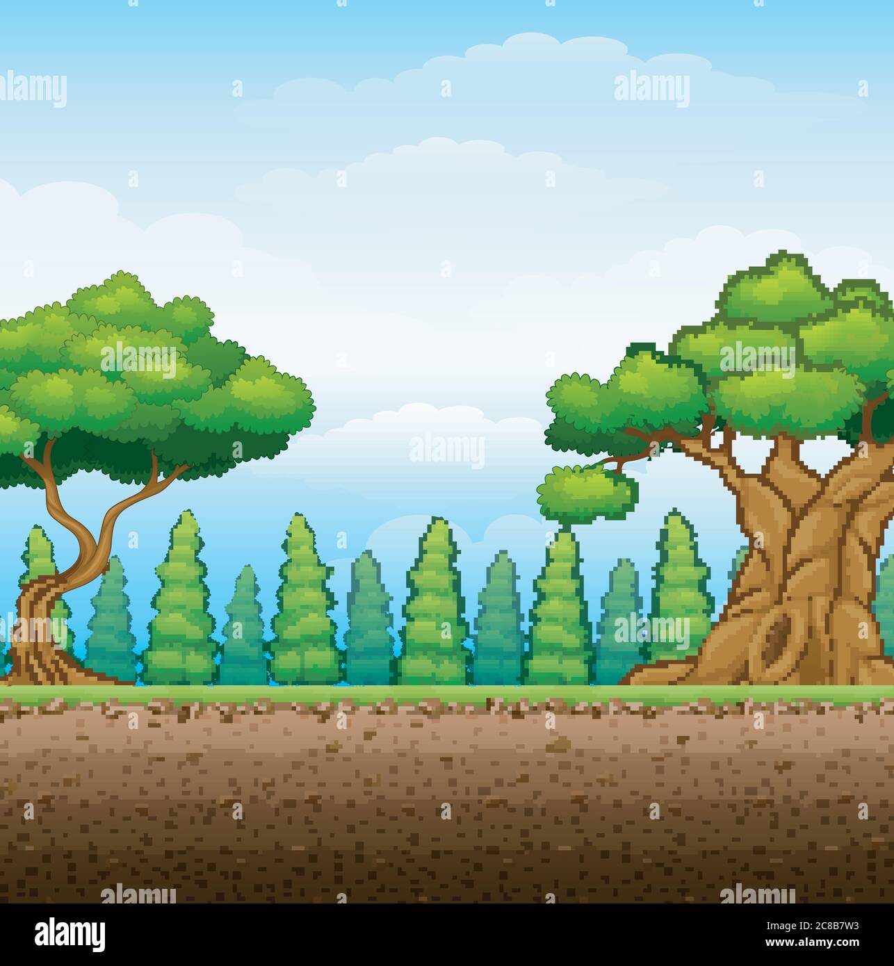 Nature background with field and underground Stock Vector Image & Art ...