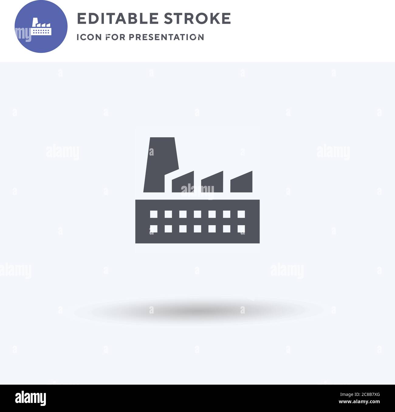 Industry icon vector, filled flat sign, solid pictogram isolated on ...