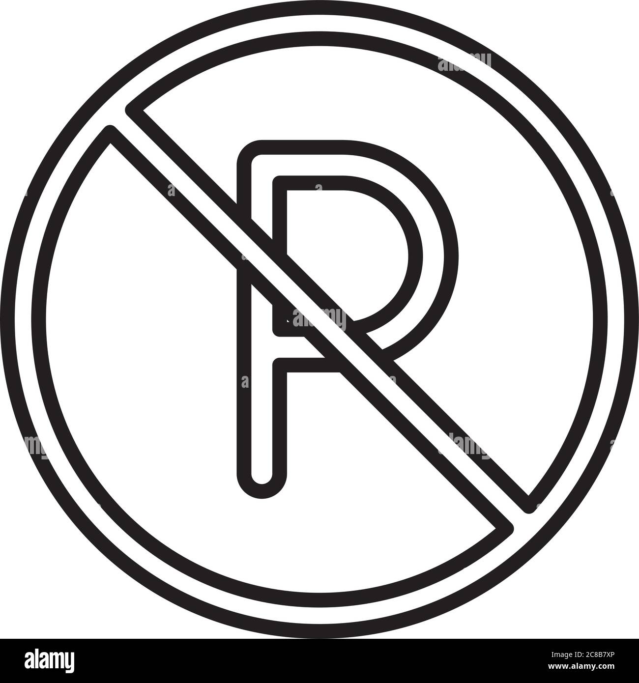 Parking forbidden sign Black and White Stock Photos & Images - Alamy