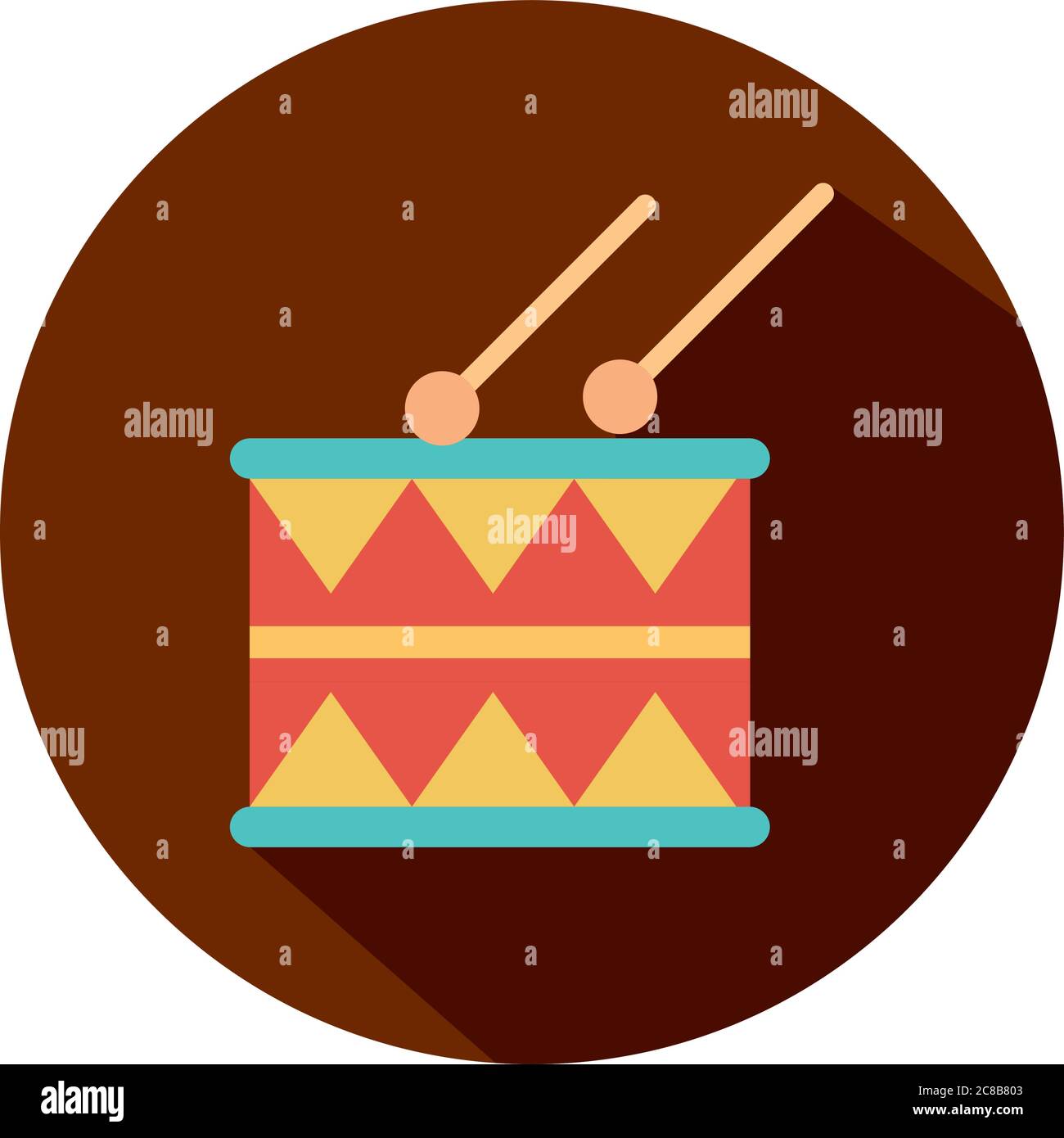 drum instrument toy object for small children to play, block and flat ...