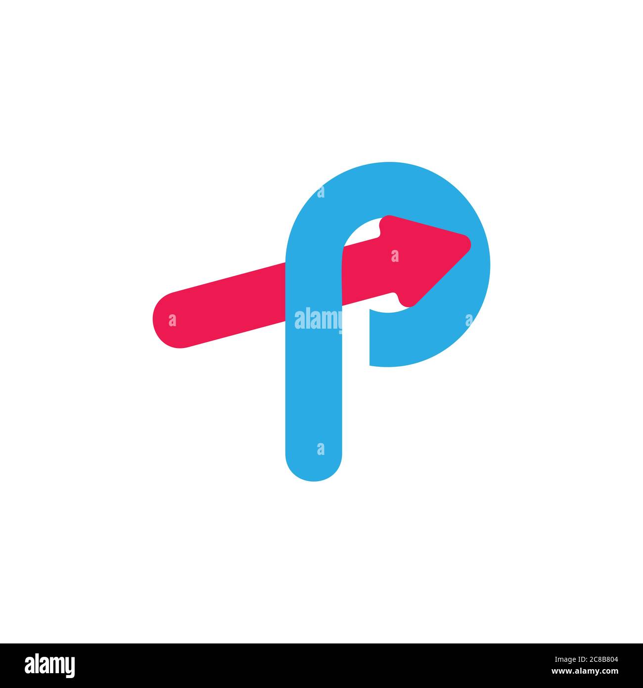 letter p arrow overlap logo vector Stock Vector Image & Art - Alamy
