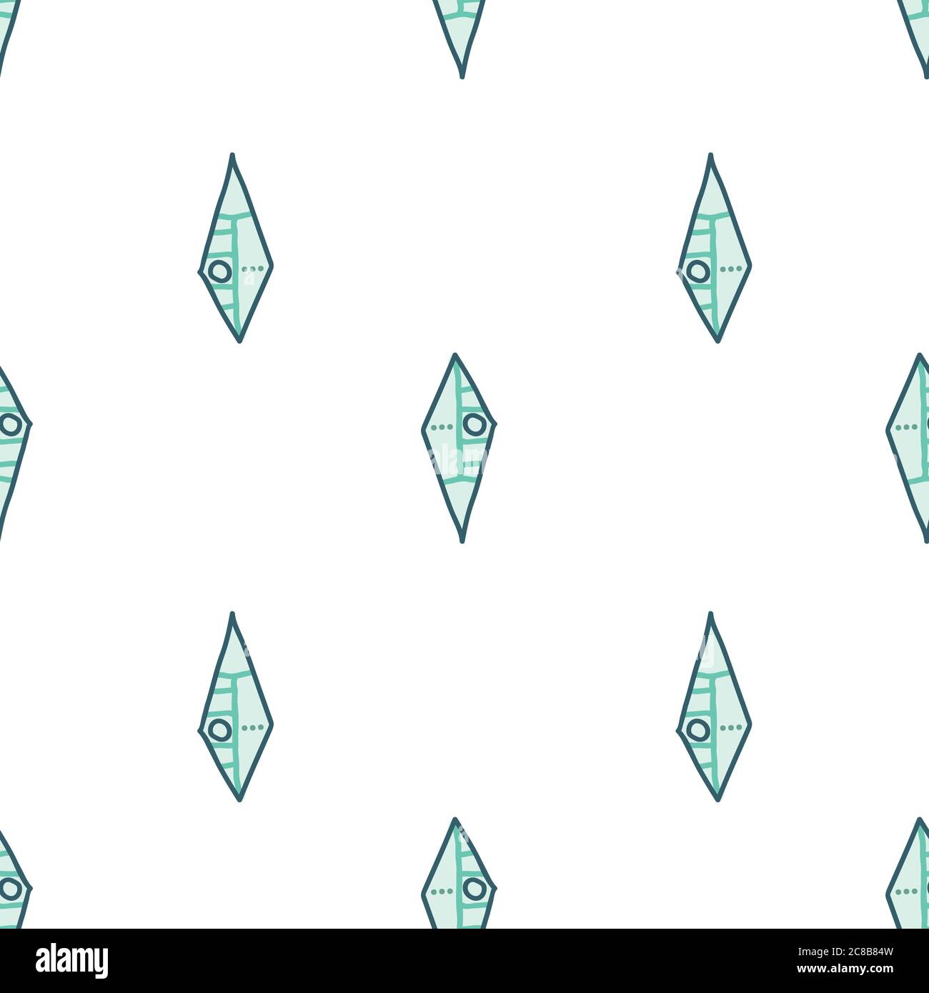 Pattern filled Diamond shape teal on white background Seamless pattern ...