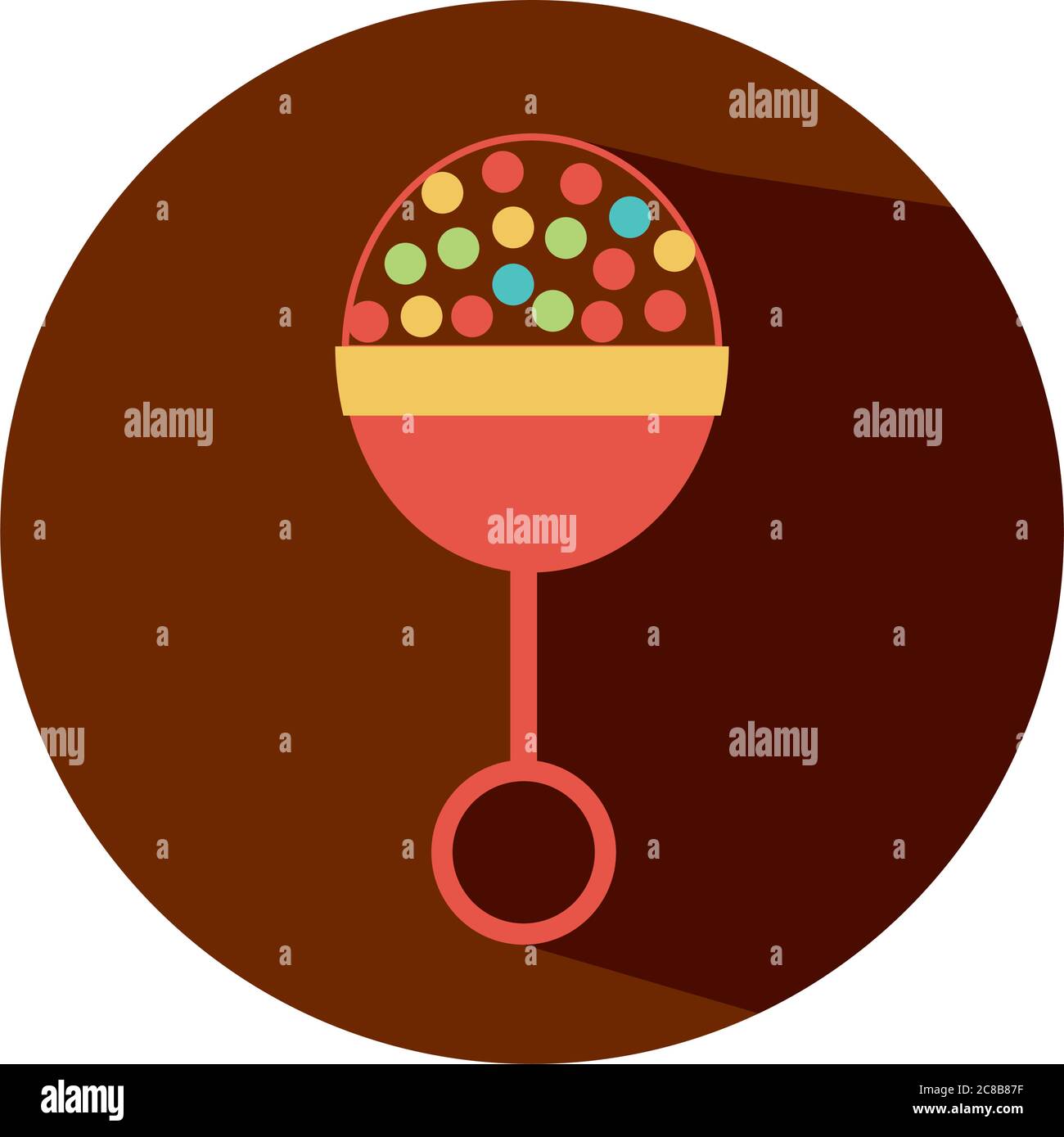 maraca with balls toy object for small children to play, block and flat ...