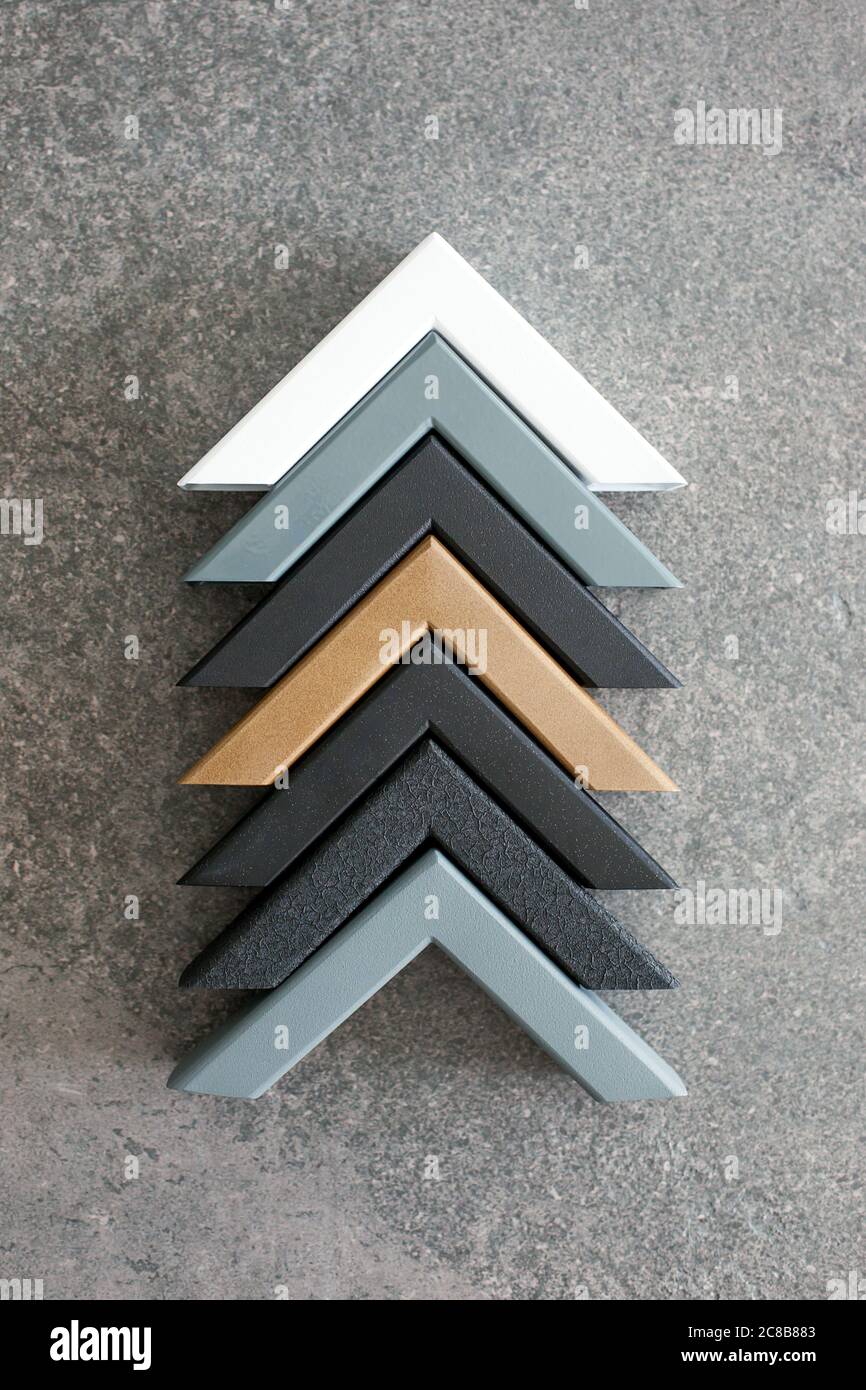 Samples of metal corners - a set of metal structures for the ...