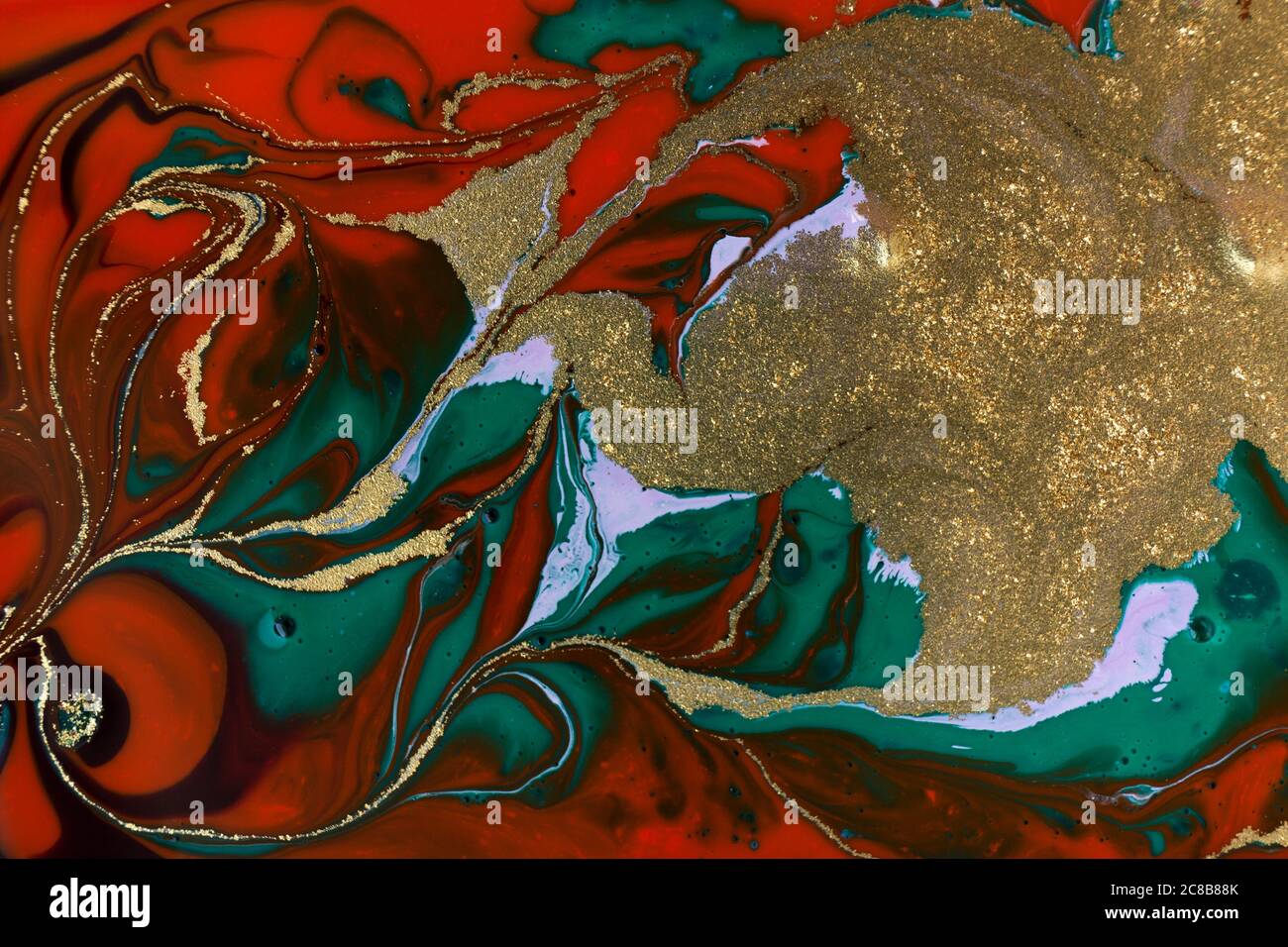 Red, blue and gold abstract paint marble background Stock Photo - Alamy