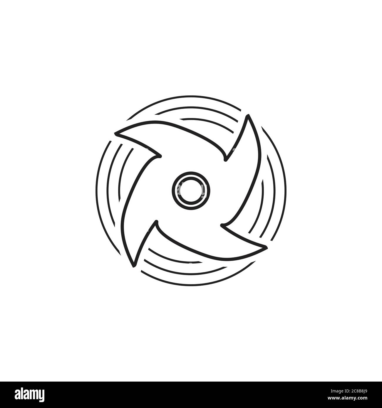 Wind generator thin line Cut Out Stock Images & Pictures - Alamy