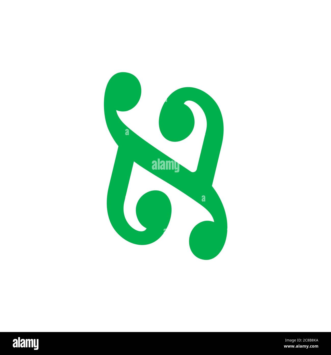 letter n simple curves design logo vector Stock Vector Image & Art - Alamy