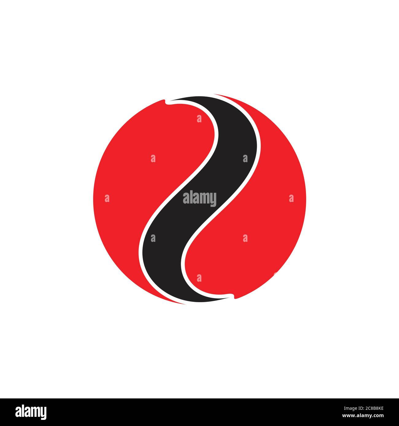 curves geometric 3d flat logo vector Stock Vector Image & Art - Alamy