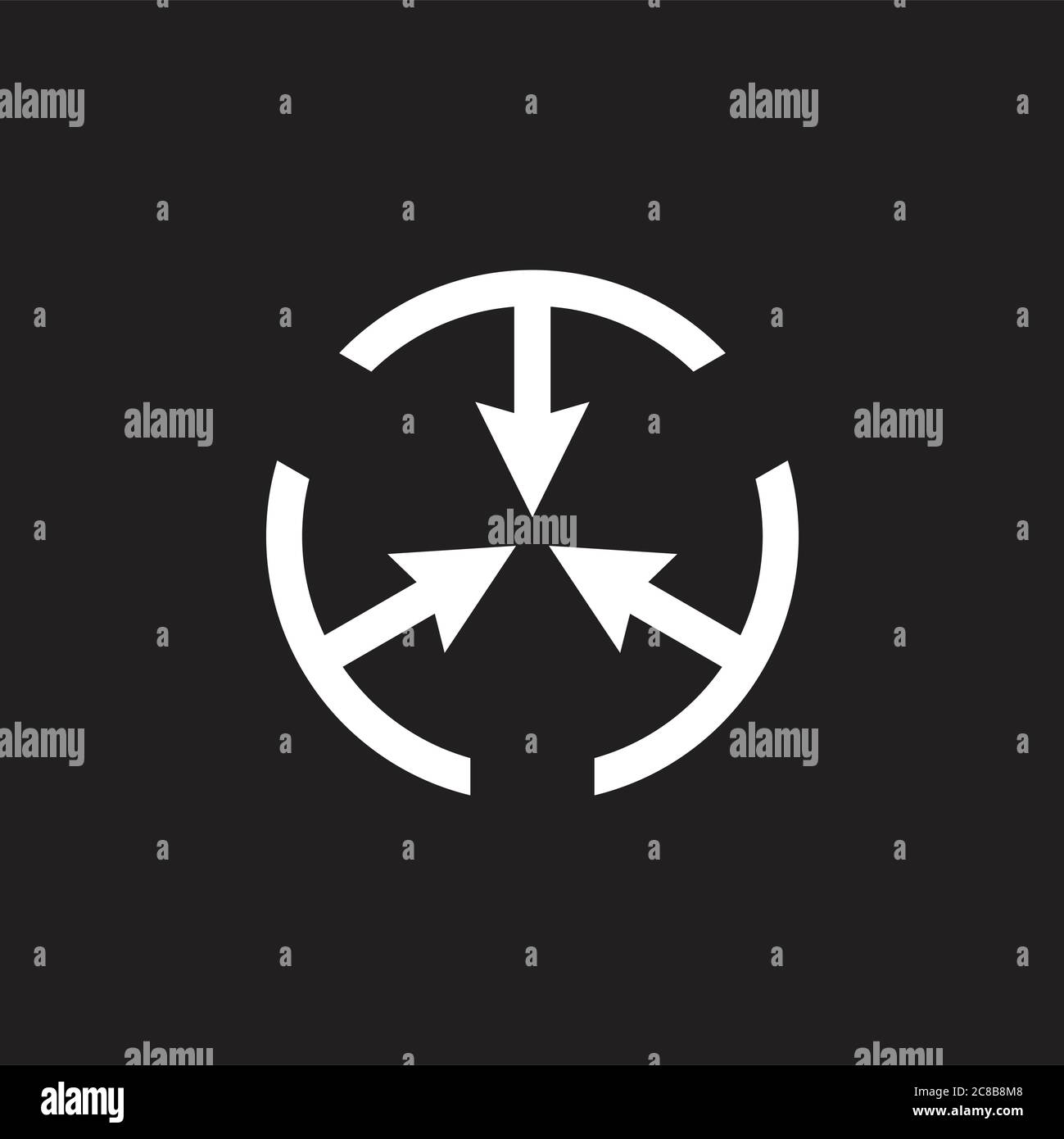 circle center arrow geometric logo vector Stock Vector Image & Art - Alamy