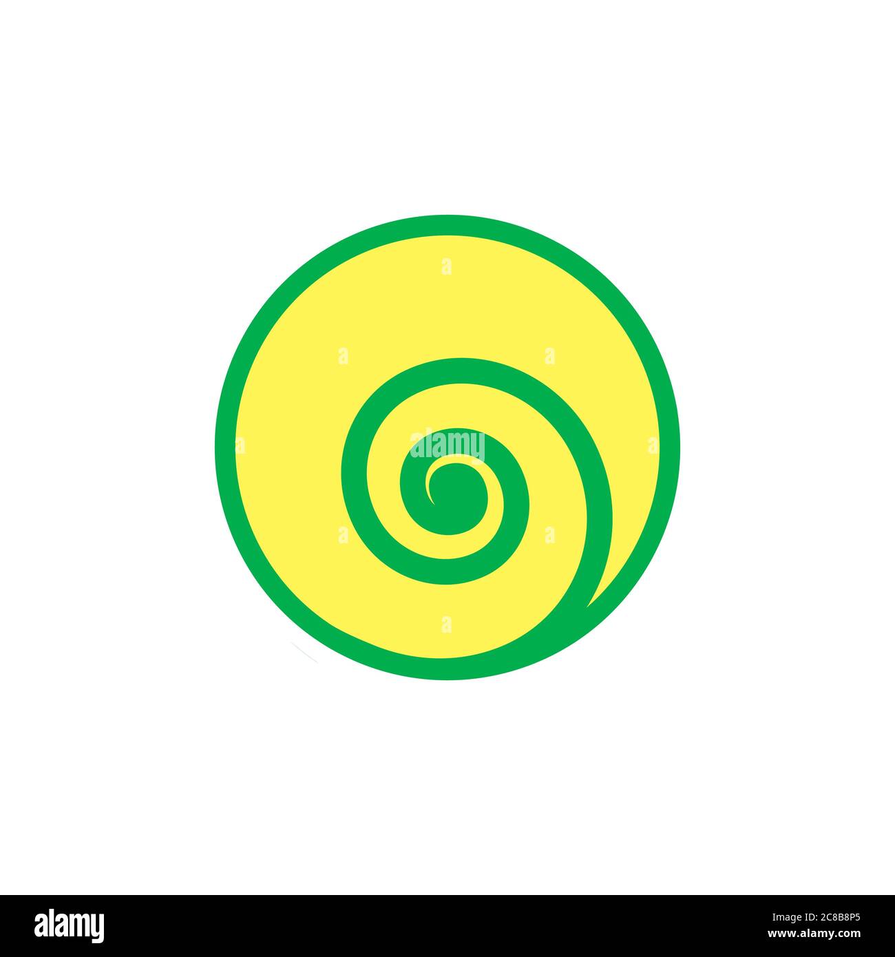 simple curly green leaf plant circle logo Stock Vector Image & Art - Alamy