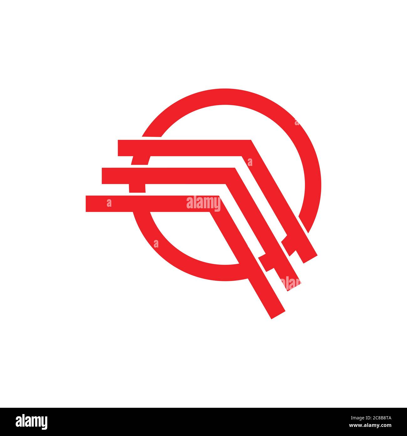 stripes arrow up simple line logo vector Stock Vector Image & Art - Alamy
