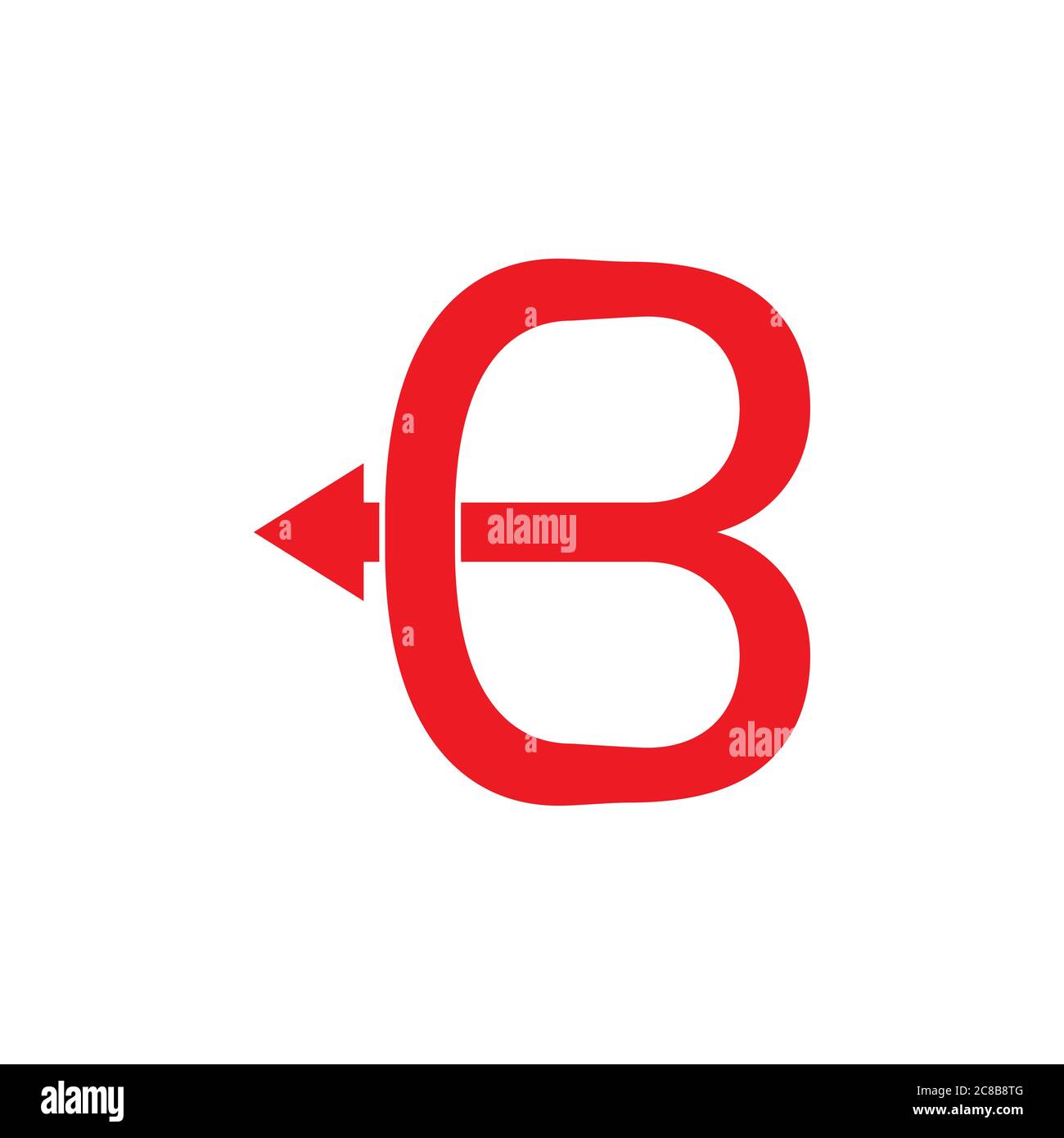 abstract letter b bow arrow overlapping logo vector Stock Vector Image ...